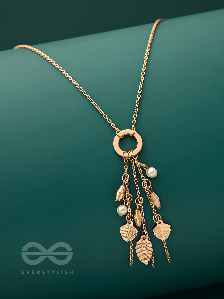 Joys Of Spring- Elegant Golden Necklace With Anti-Tarnish Coating